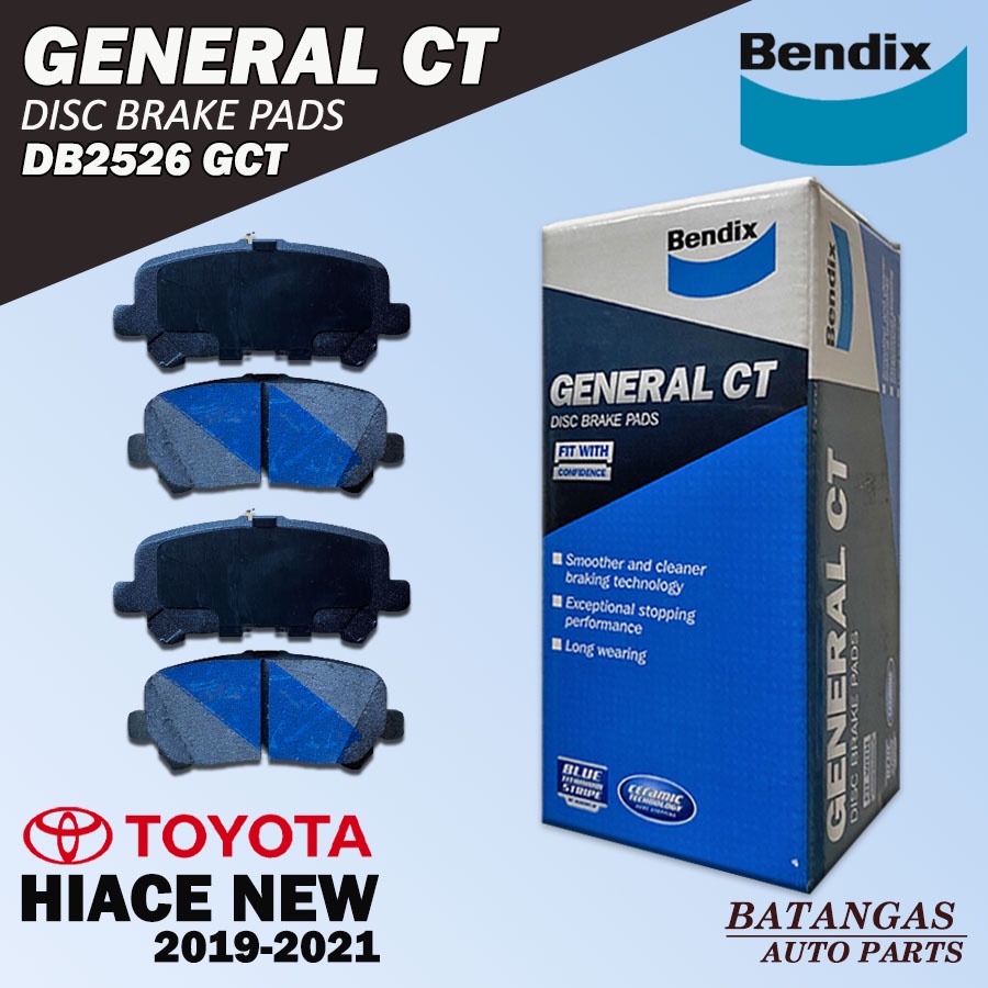 BENDIX REAR BRAKE PAD SET Toyota Hiace New 2019-2021 (4PCS) PN:2526 ...