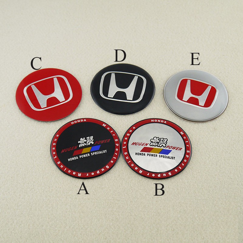 4 X 56mm Honda Logo Wheel Hub Cap Sticker For Honda City Jazz | Shopee ...