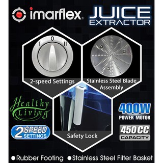 Imarflex Juice Extractor IJE-5000 Black | Shopee Philippines