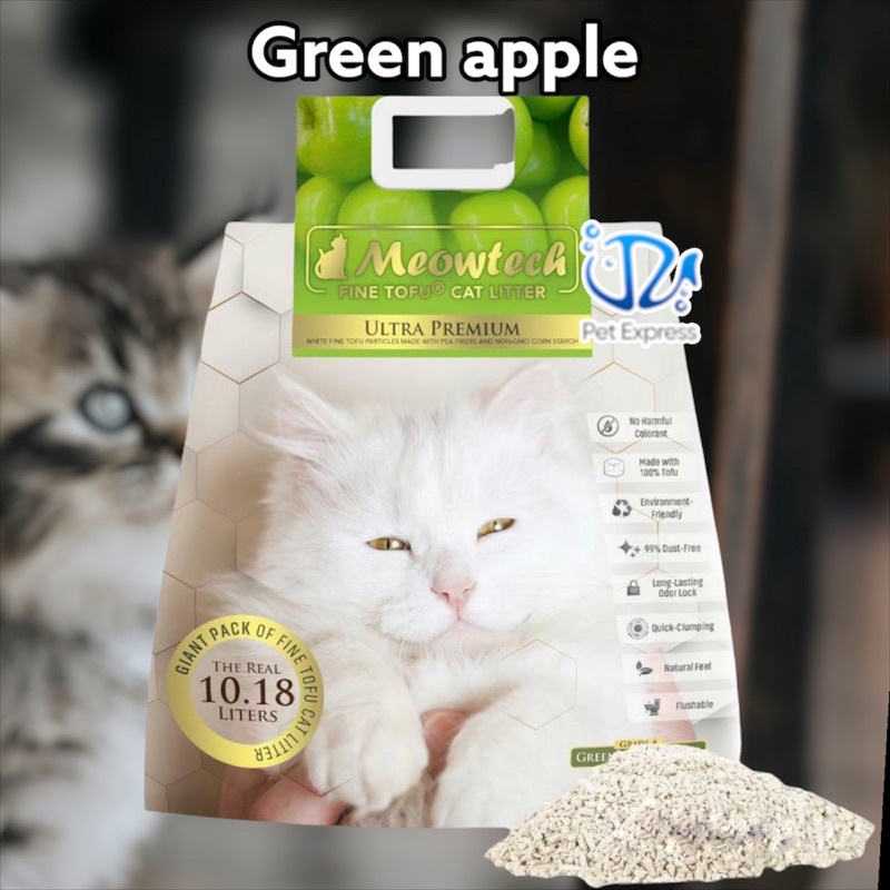 Premium Meowtech Ultra Fine Tofu Cat Litter 10.18Liters | Shopee ...