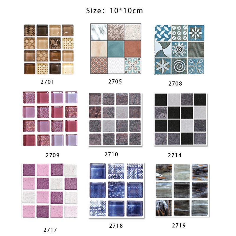 Pvc Self-Adhesive Mosaic Waterproof Wall Stickers Imitation Tile ...