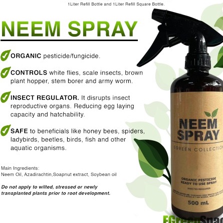ORGANIC NEEM OIL SPRAY Pesticide & Fungicide (Ready to Use) 500ML ...