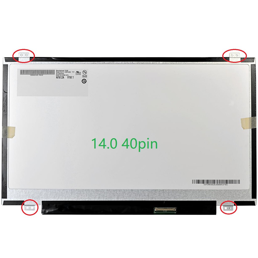 14.0“ Slim LED 30pin 40pin Laptop LCD LED Panel Monitor | Shopee ...