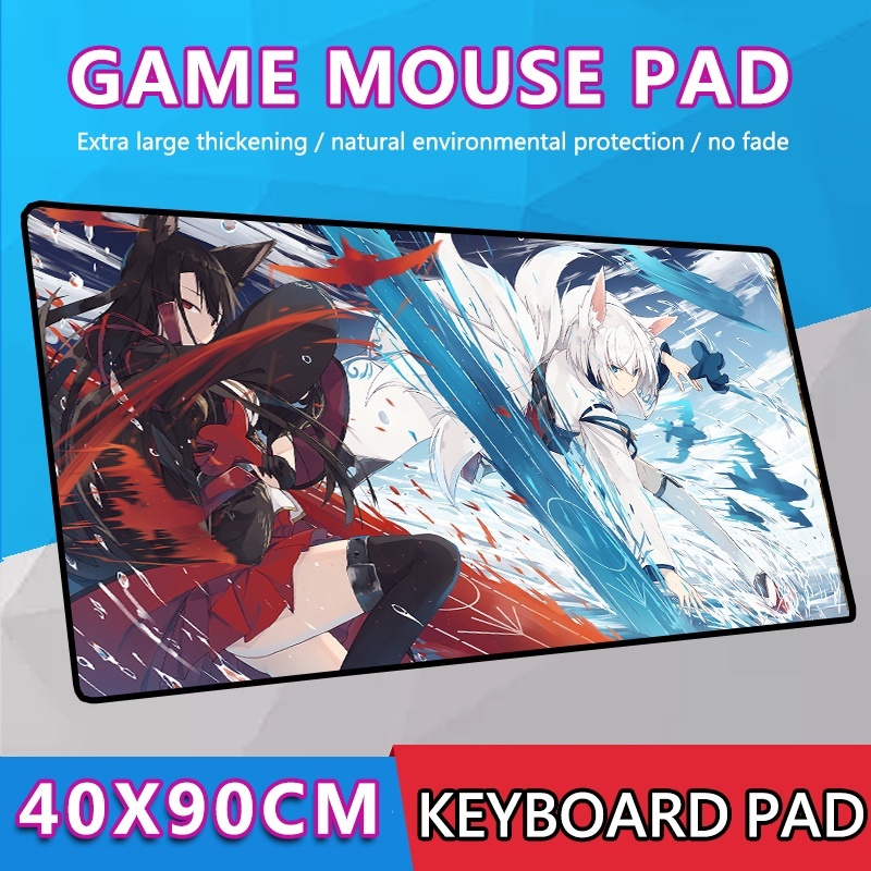 Large Azur Lane Anime Mouse Pad Anti-Slip Black Mouse Gaming Mat Large ...
