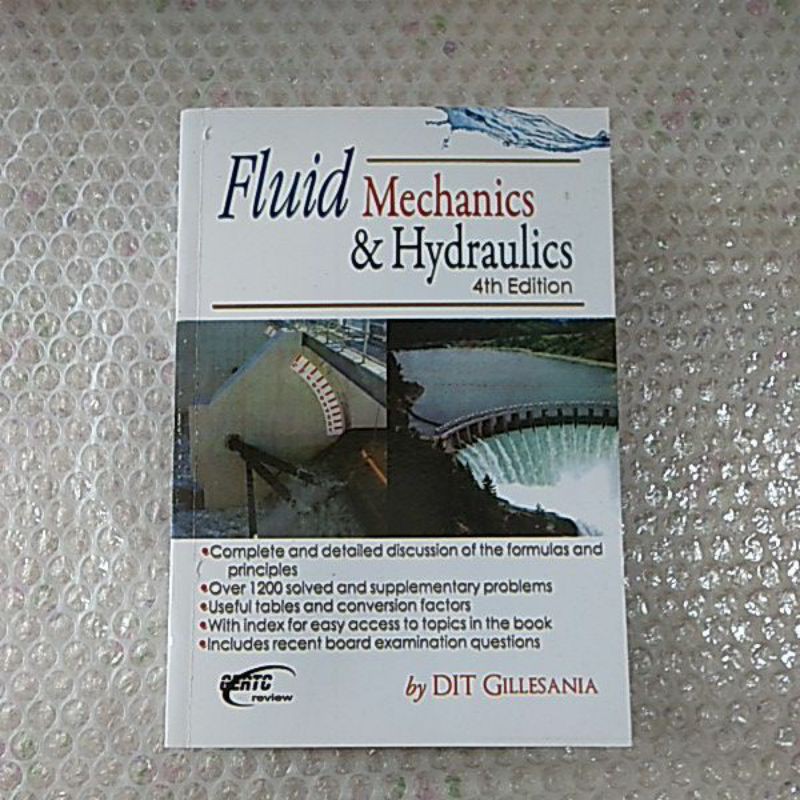 Fluid Mechanics & Hydraulics 4th edition By Gillesania | Shopee Philippines