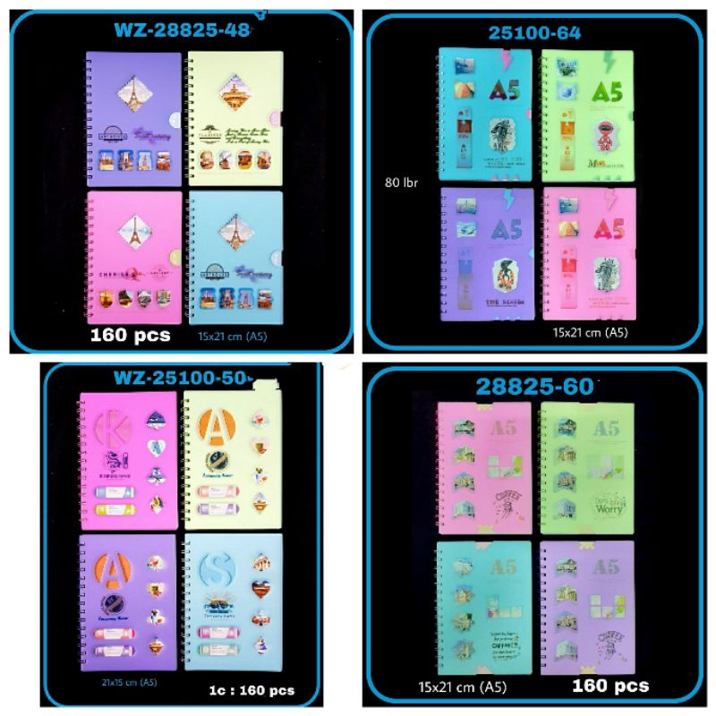 A5 Thick spiral Notebook (80 Sheets) | Shopee Philippines