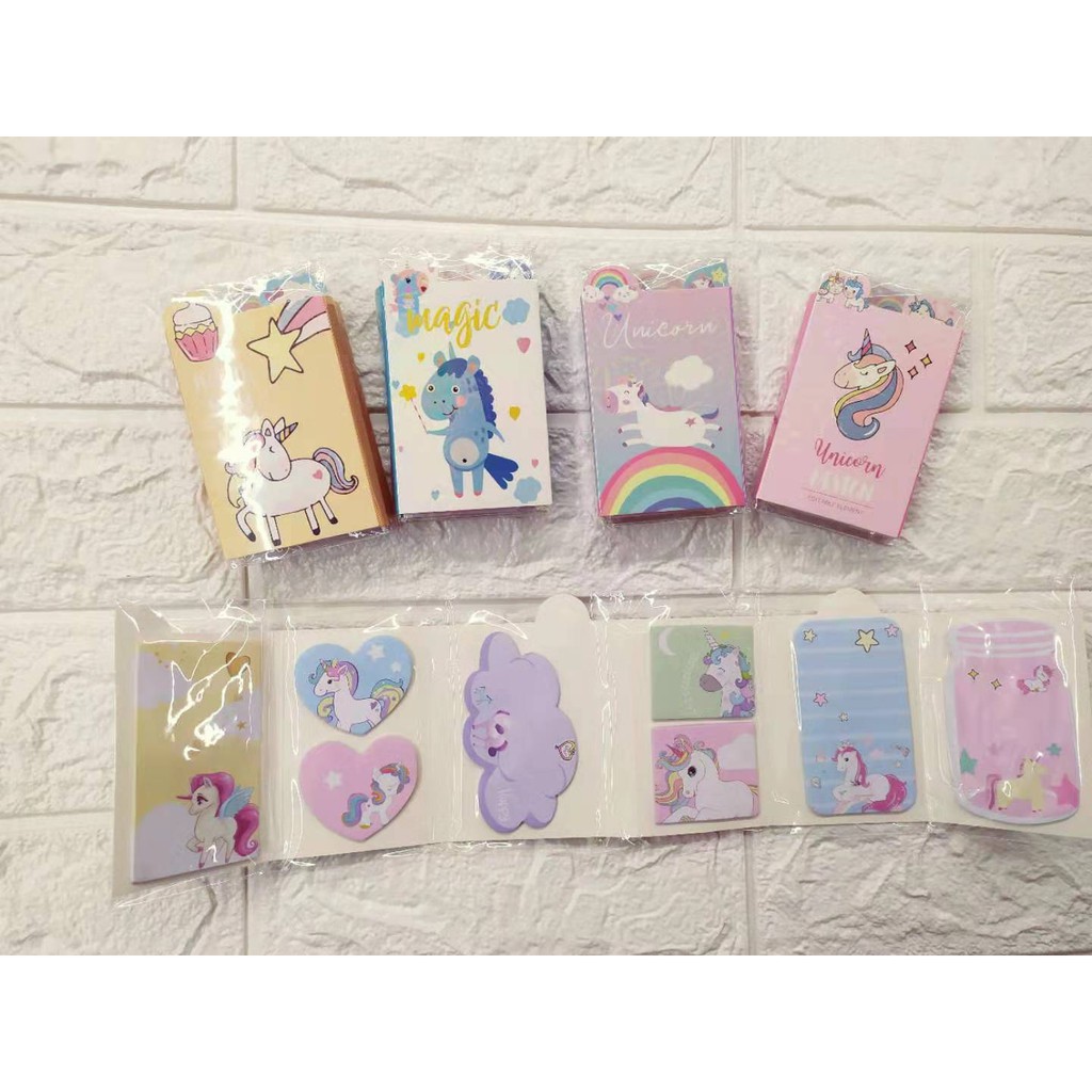 BT21 BTS/Unicorn many design 6 in 1 Sticky Notes Post it | Shopee ...