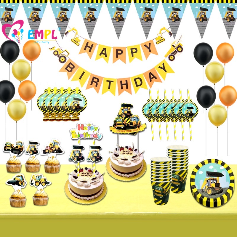 Excavator Birthday Party Decorations Boys Birthday PARTY Engineering ...