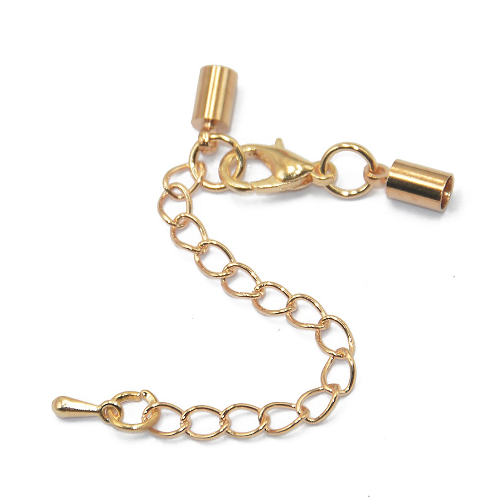 Clasp and Clip Ends Set with Extender Chain 12pcs 18K 4mm | Shopee ...