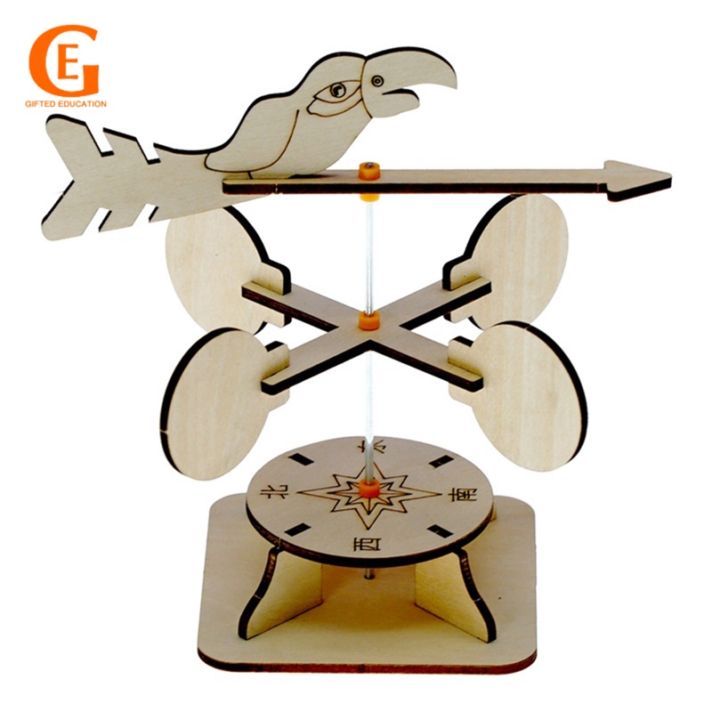 GIFTED EDUCATION Wood DIY Eagle Wind Vane Indicator Model Science Kit ...