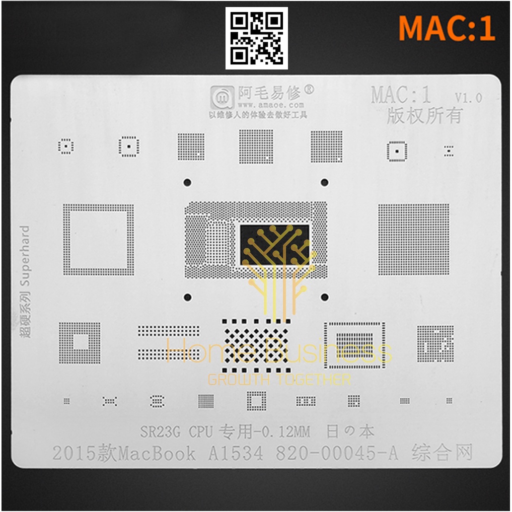 AMAO Special Plate Stencil Mold MAC1 Mac Macbook 2015 A1534 | Shopee ...