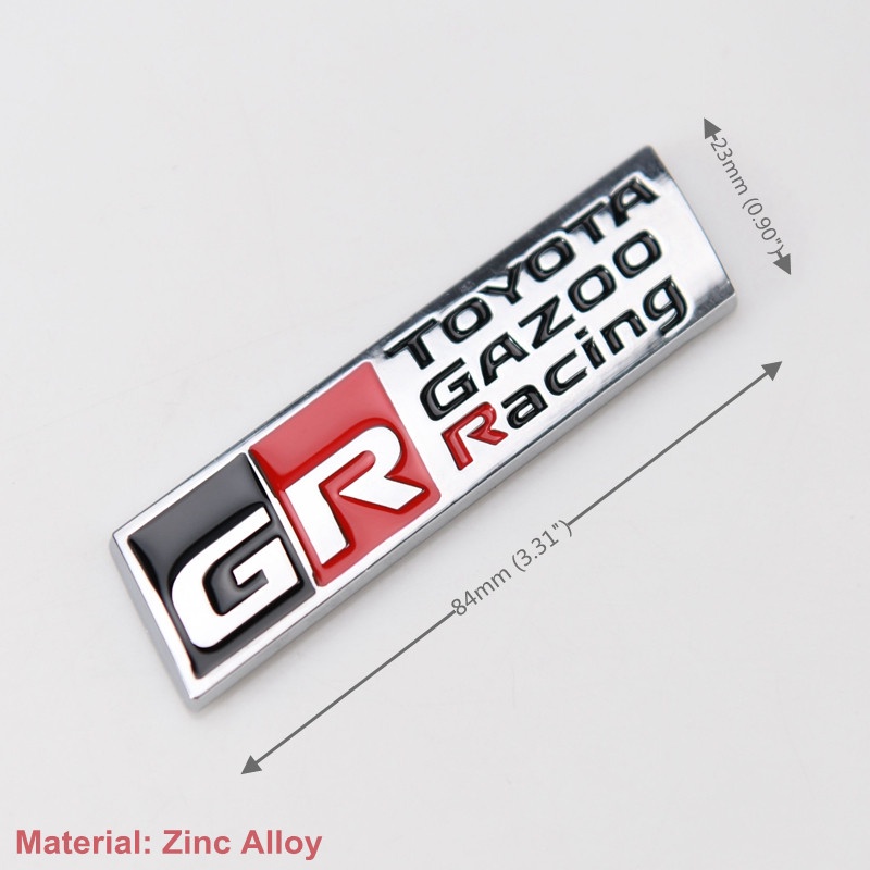 3D Car Emblem Sticker GR SPORT Front Hood Grille & Rear Trunk ...