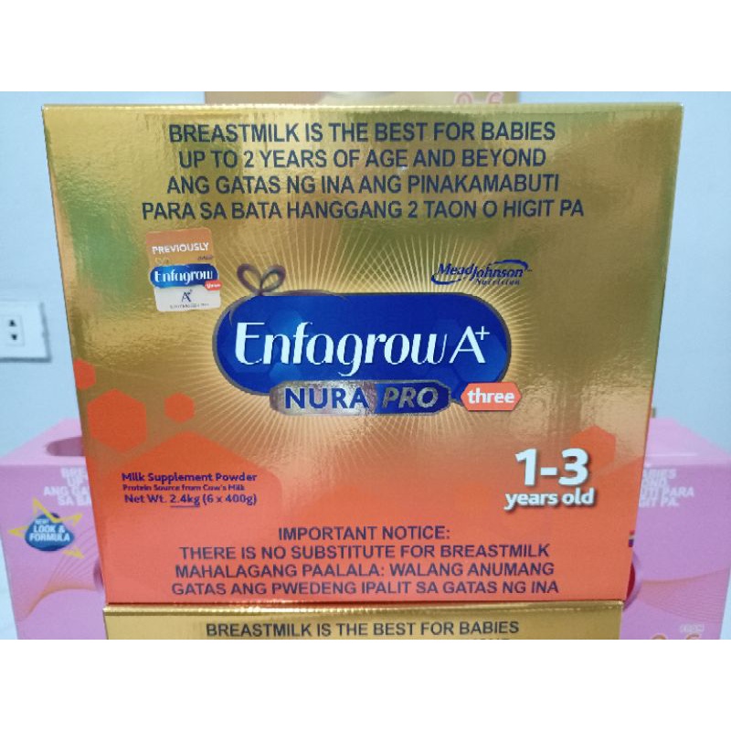 ENFAGROW A+ THREE NURAPRO 1-3 YEARS 2.4KG | Shopee Philippines