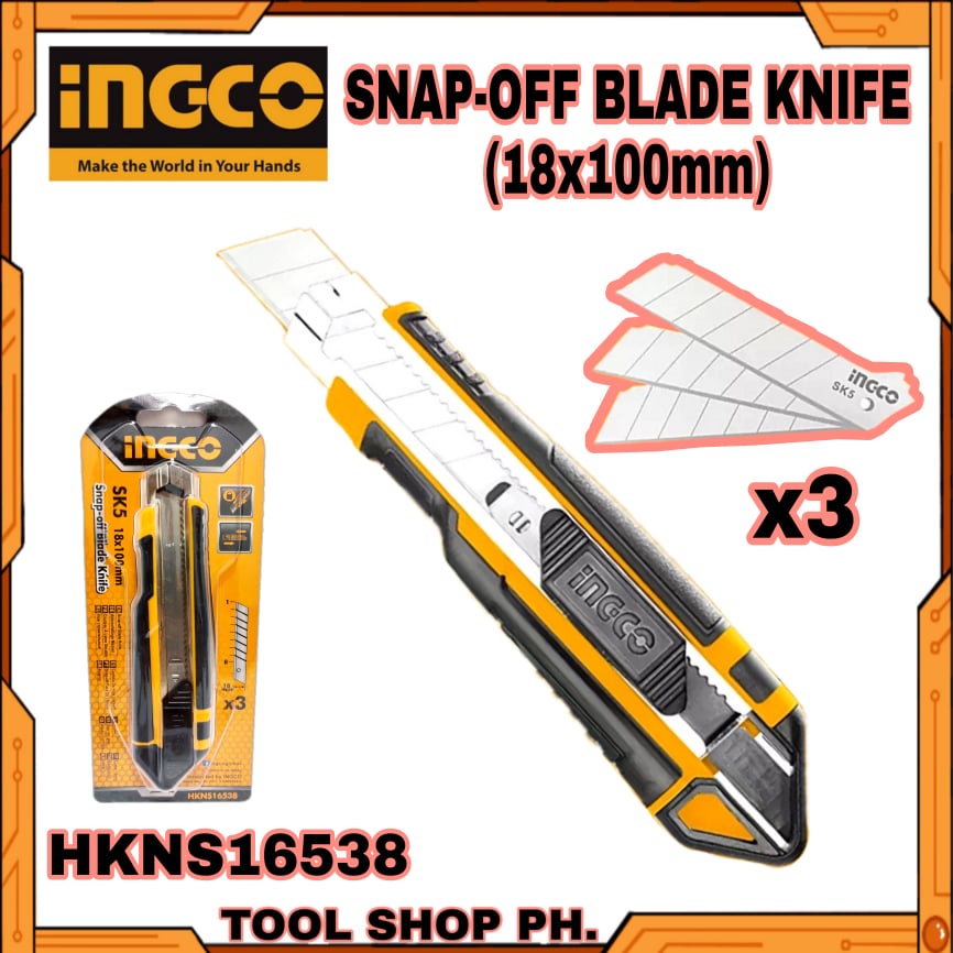 INGCO Snap Off Blade Knife SK5 HKNS16538 | Shopee Philippines
