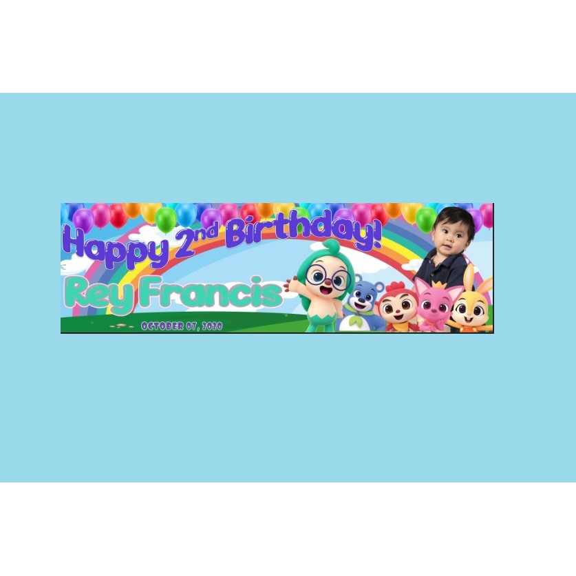 Pinkfong and Hogi Tarpaulin Party Birthday Banner 18"x60" | Shopee ...