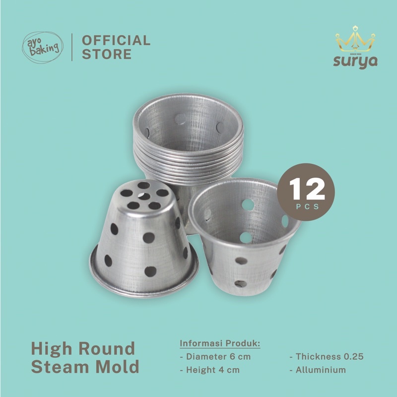 Surya Steamed Bread Mold/Steamed Sponge Mold/Alluminium High Steamed ...