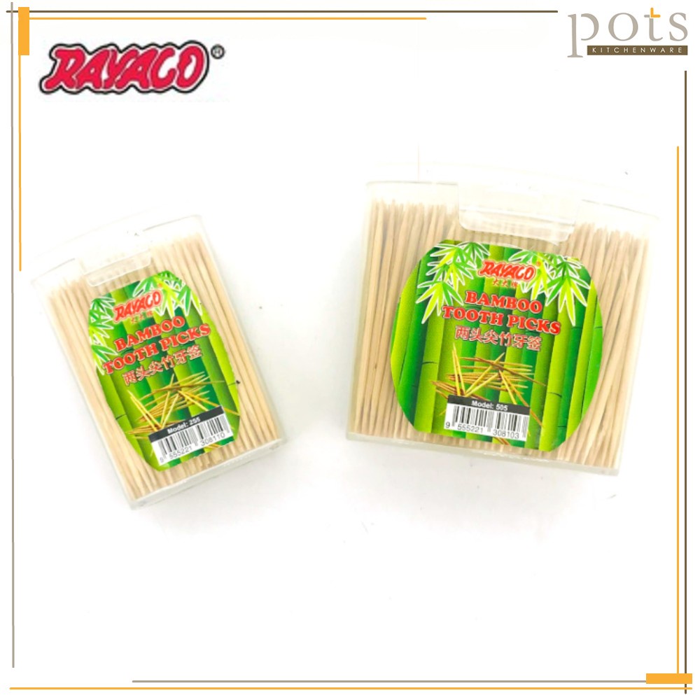Rayaco Disposable Natural Bamboo Hygiene Toothpick ( 255) - 4603255M | Shopee Philippines