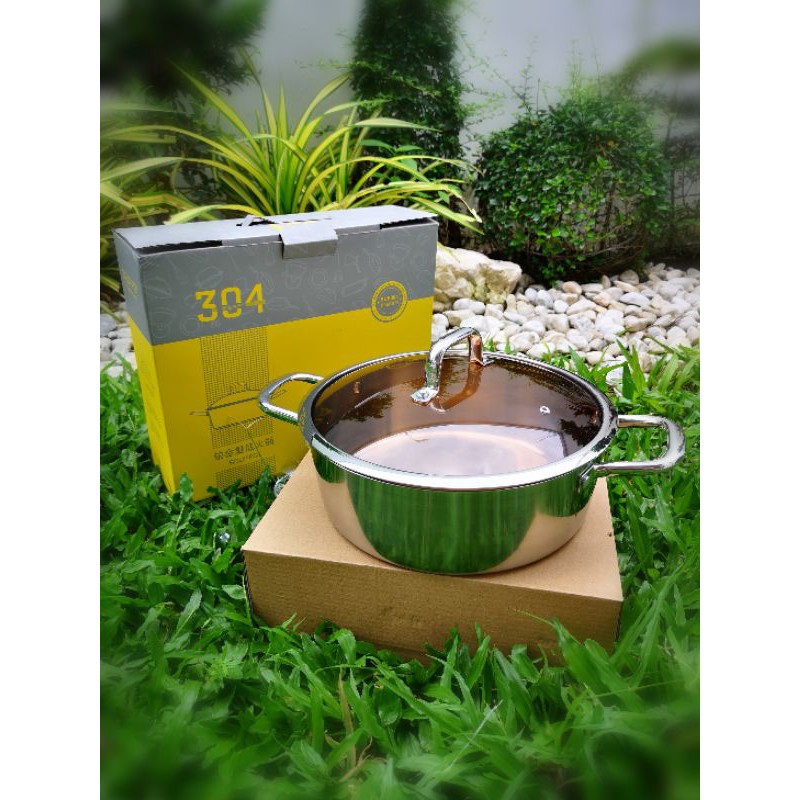 304 Stainless Steel Soup Pot 28-30-32 cm Heavy Duty Quality | Shopee Philippines