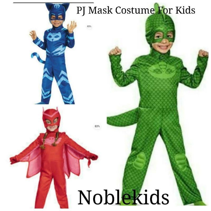 Pj mask costume for kids(Owlette,Gekko,Carboy) | Shopee Philippines