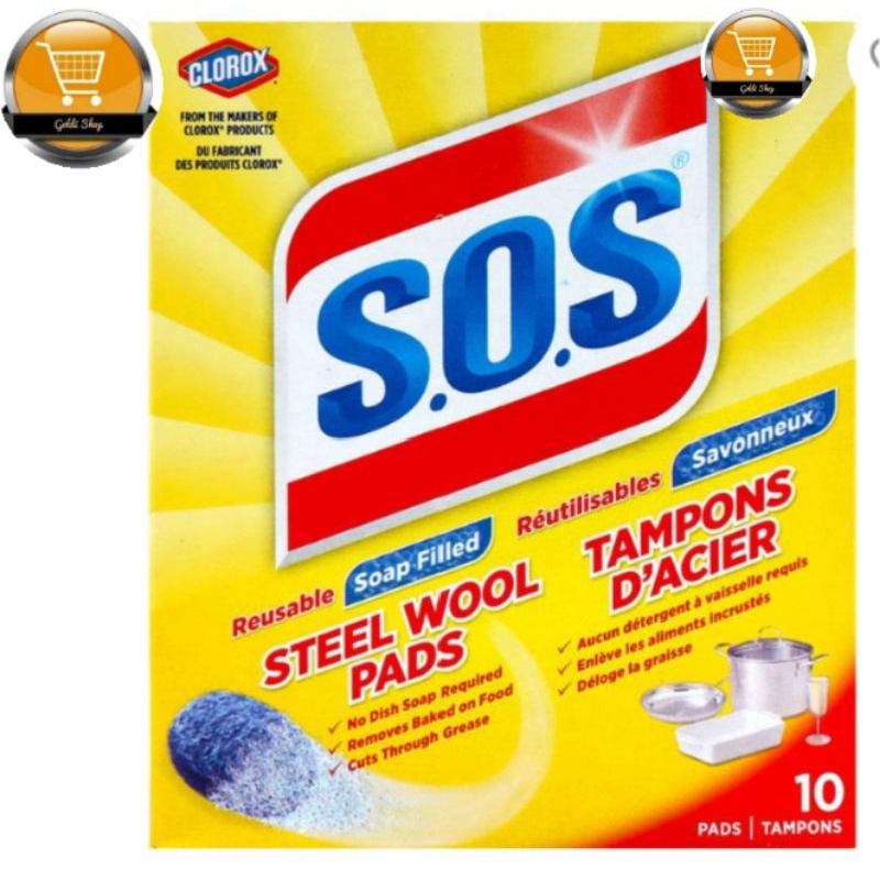 SOS Steel Wool Pads-10 Pieces | Shopee Philippines
