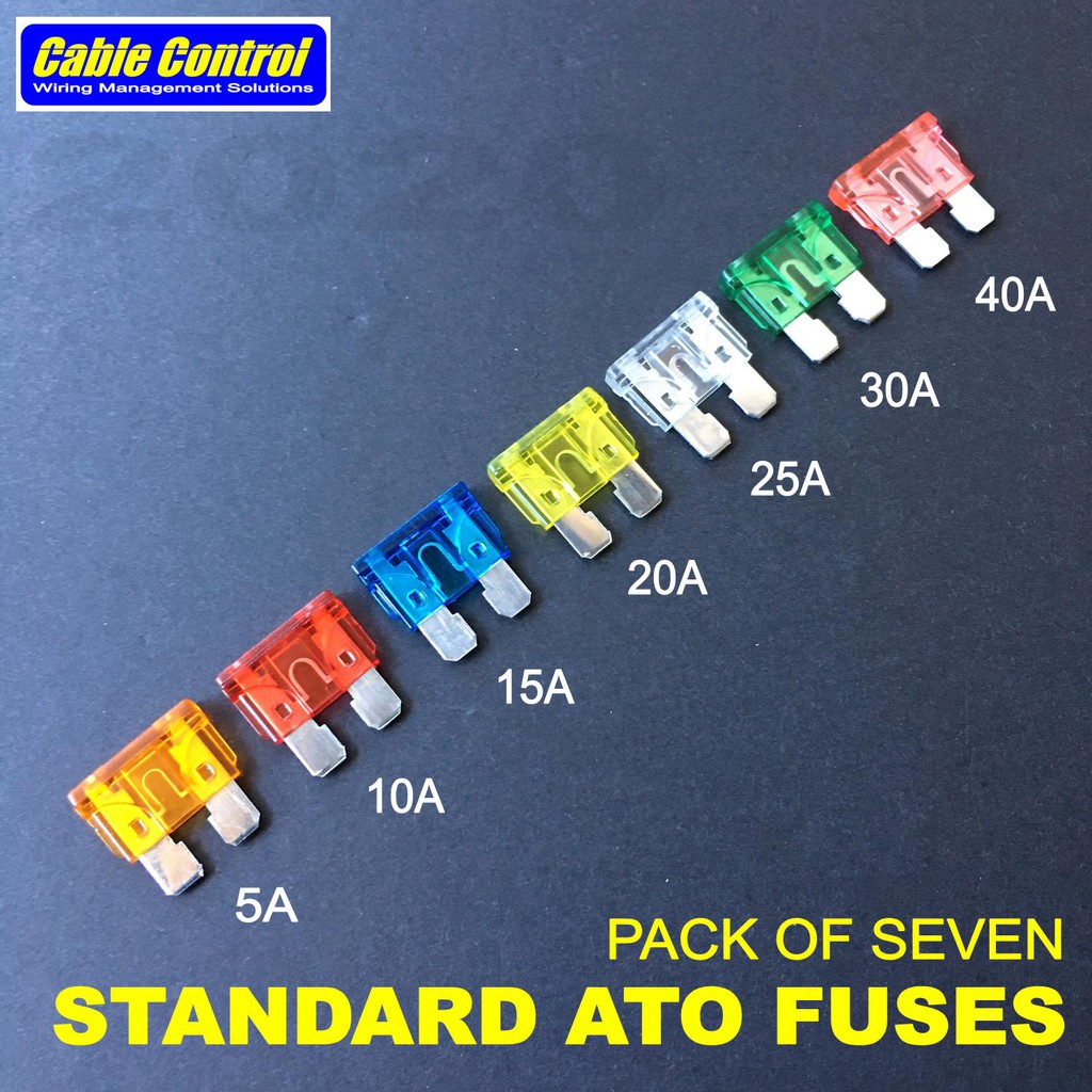 Cable Control Fuse - STANDARD , Standard fuse type pack of 7 pcs ...
