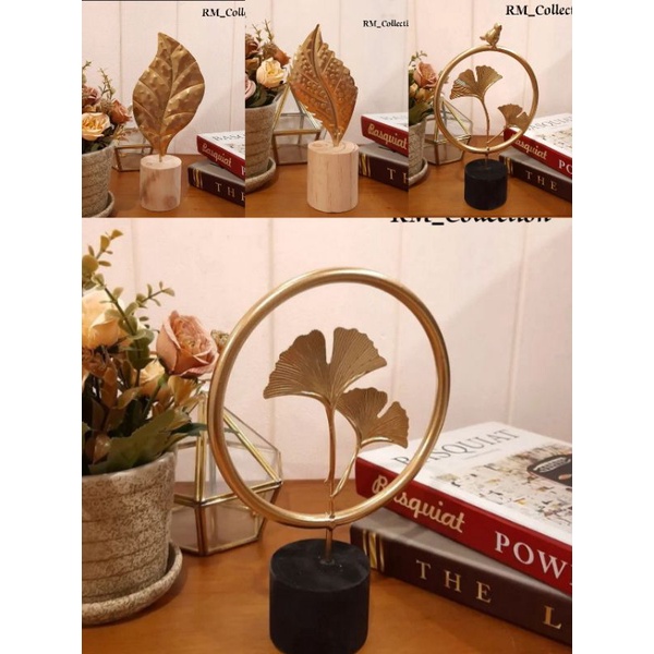 Gold Leaf Table Decoration premium gold Table Display/Unique gold Leaf ...