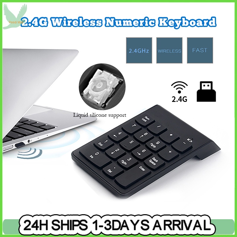 Keypad Mini Wireless Numeric Keypad Universal 18 Keys Digital Keyboard ...