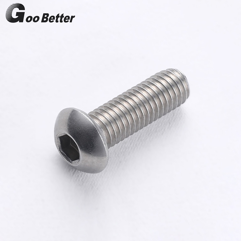 M4 Button Head Allen Bolts 304 Stainless Steel Round Head Hex Socket ...