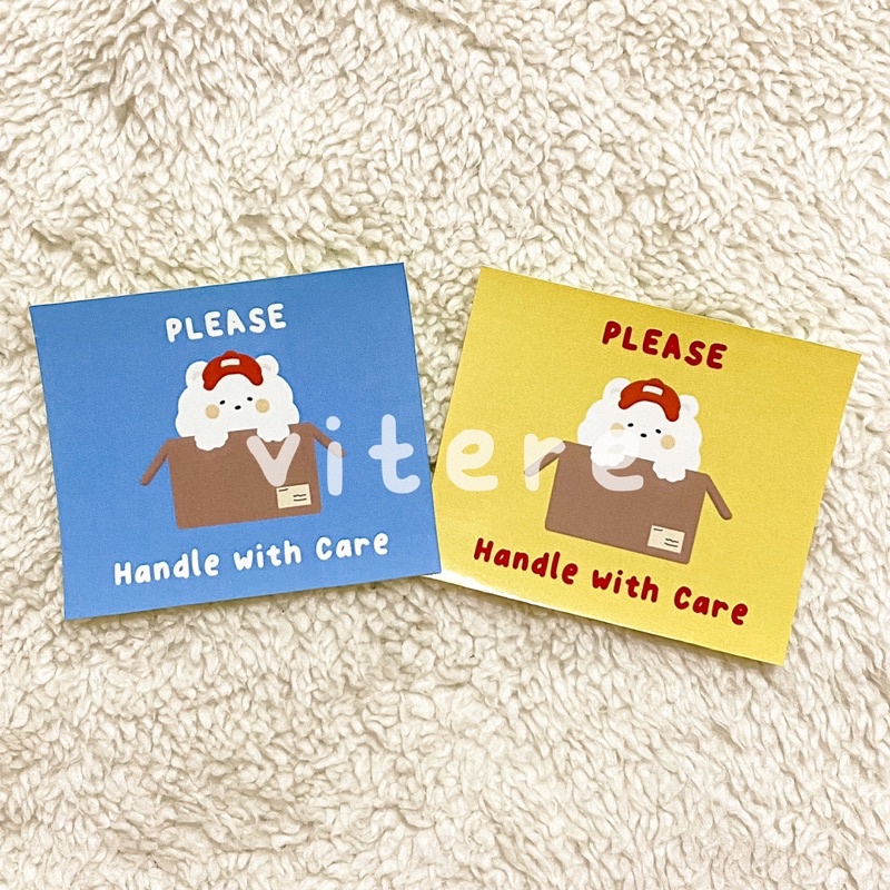 Sticker Handle with Care Cute Sticker Seal Packaging Sticker Fragile ...