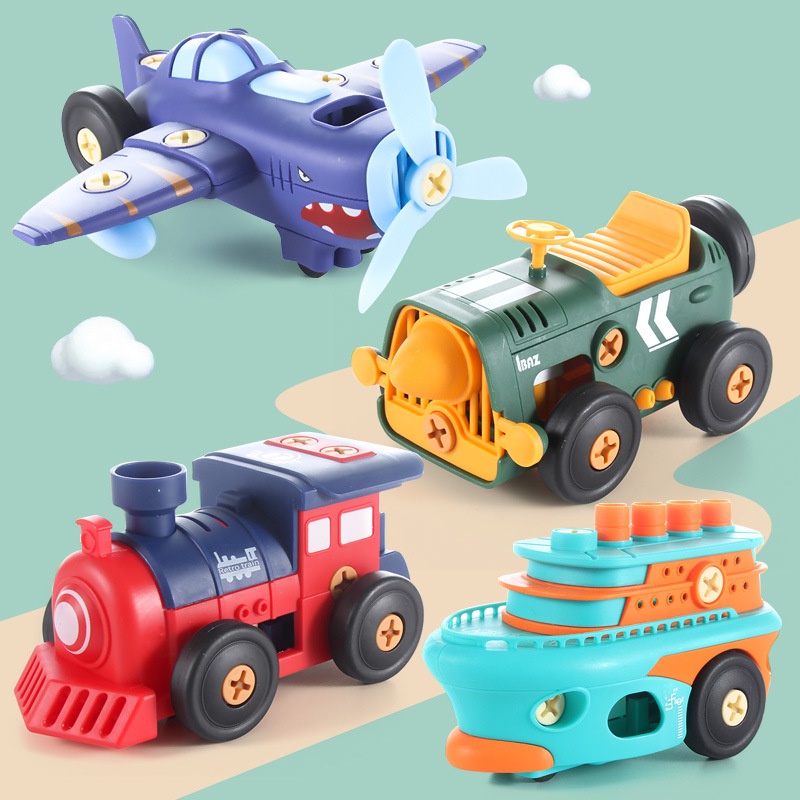 Children Boys Educational Electric Assembly Toy Car Disassembly diy ...