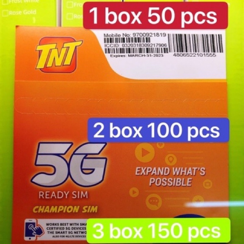 TNT 5G Prepaid Simcard fresh Simcard Brandnew Tri-Cut Sim | Shopee ...