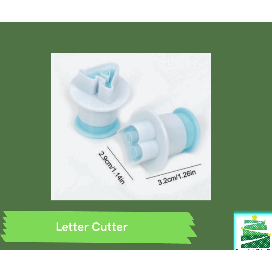 Spring Jade Letter Cutter Alphabet Letter Cake Stamp Tool Embosser ...