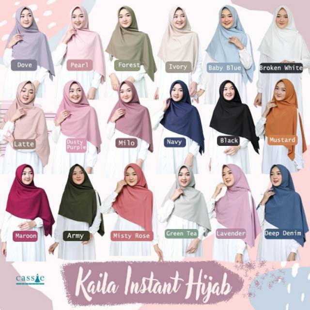 Kaila Hijab Quadrilateral Instant Mosscrepe Adem by Cassie Labels ...
