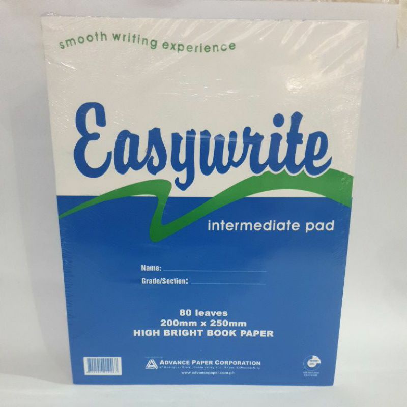 Easywrite Intermediate Pad ( Set of 10 Pads ) | Shopee Philippines