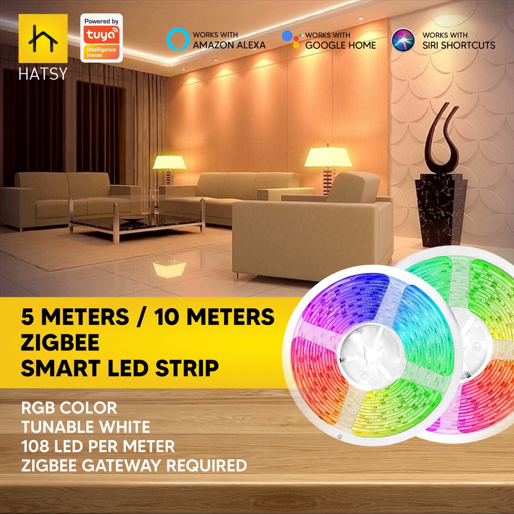 ♣Hatsy- 5Meters / 10 Meters Zigbee Led Strip Kit, Rgb+Tunable White ...