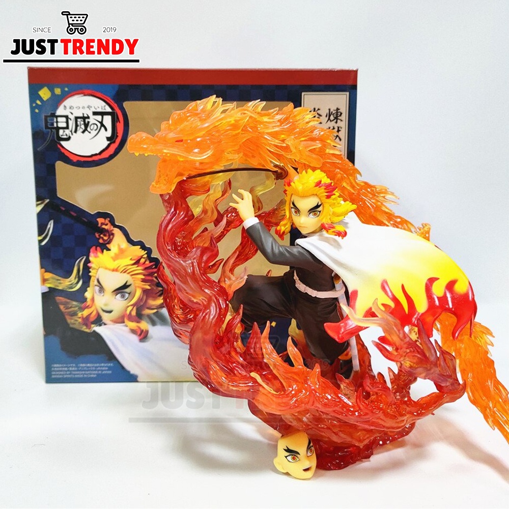 Anime Kimetsu no Yaiba Demon Slayer 17cm Rengoku Kyoujurou Fire Dragon ...
