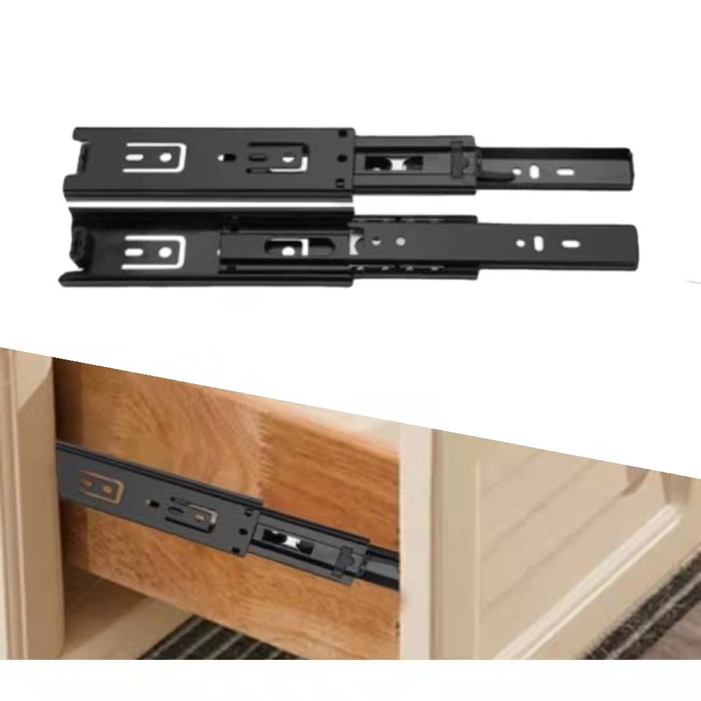 2 PCS Drawer Guide Drawer Full Extension Steel Drawer Slide Guide Ball ...