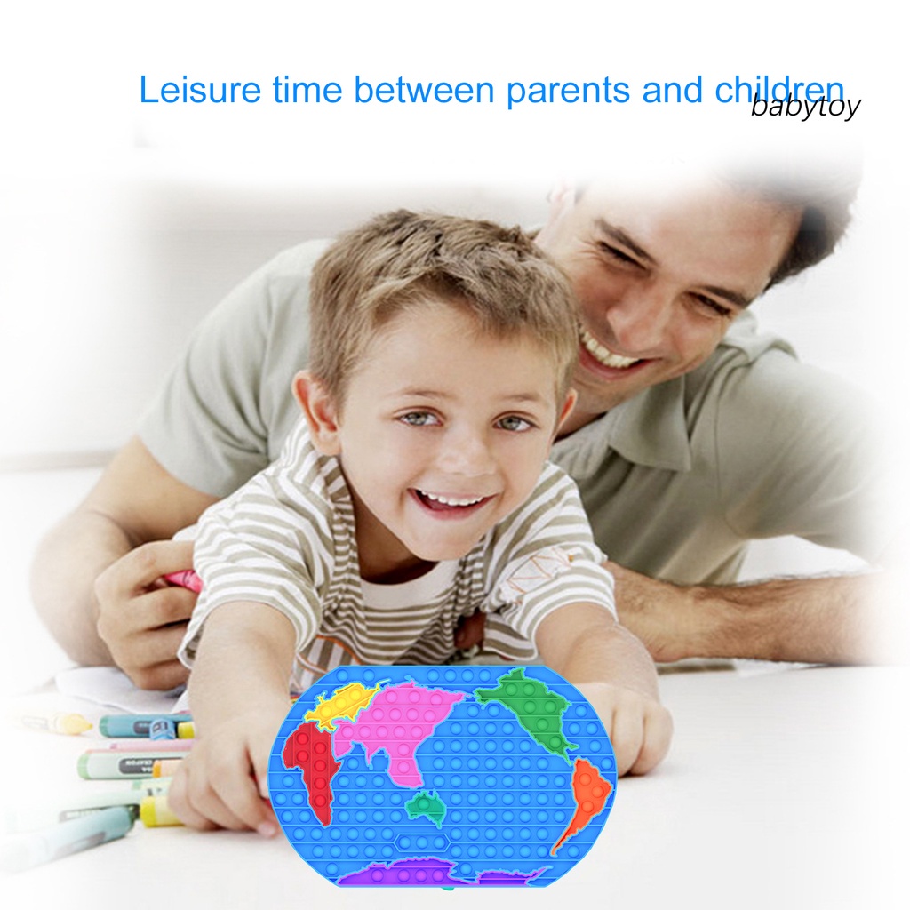 BA--1 Set Bubble Fidget Interactive Funny Anti-anxiety World Map Bubble ...