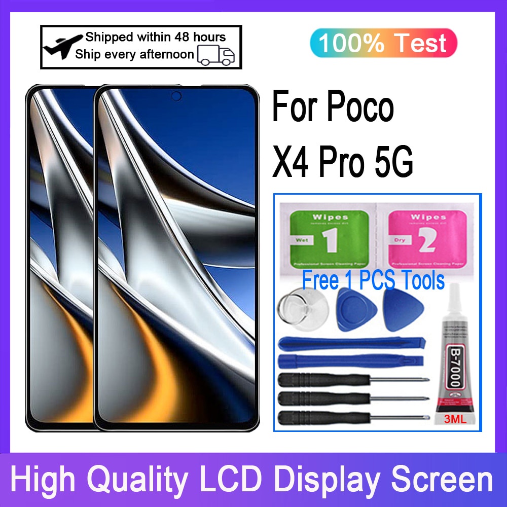 Original AMOLED For Xiaomi Poco X4 Pro 5G 2201116PG LCD Display Touch ...