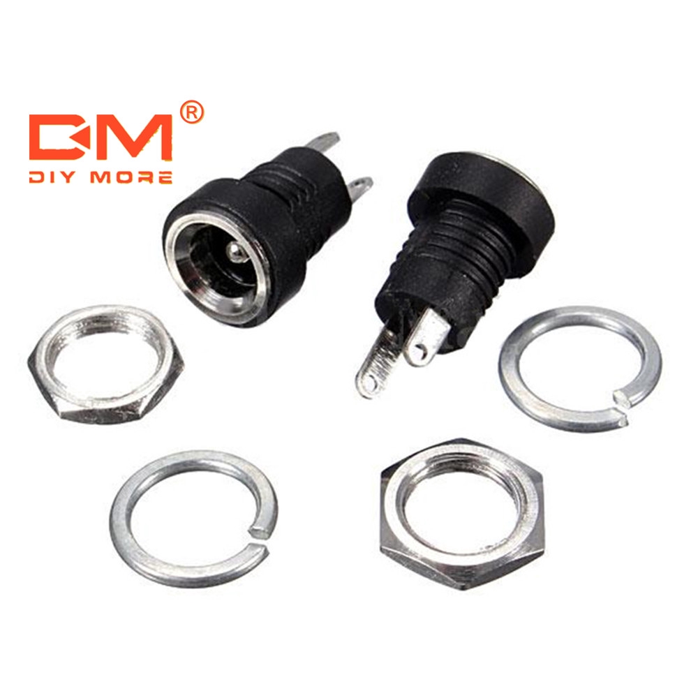 DIYMORE 5 Pcs 3a 12v For Dc Power Supply Jack Socket Female Panel Mount ...
