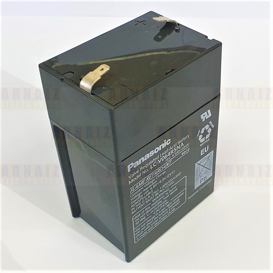 Panasonic 6V 4.5Ah SLA Rechargeable Battery LC-V064R5NA Valve Regulated ...