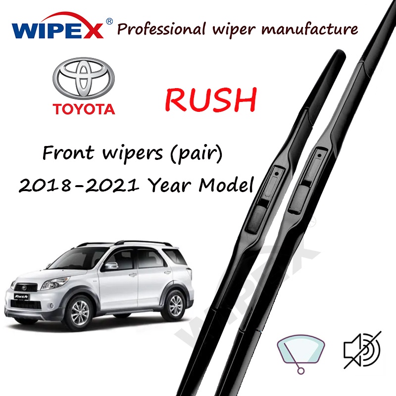 Hybrid Toyota RUSH Wiper Blade 16+22 Set/Pair Front JAPAN Quality for 2018-2021 YEAR Model RUSH ...