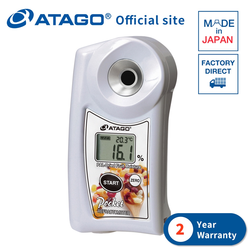 ATAGO Digital Pocket Hand Held Refractometer PAL-Dried Fruit Moisture ...