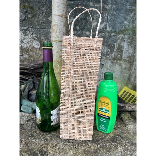 Wine Holder Abaca Burlap 4x4x12 more sturdy than abaca scrunch and ...