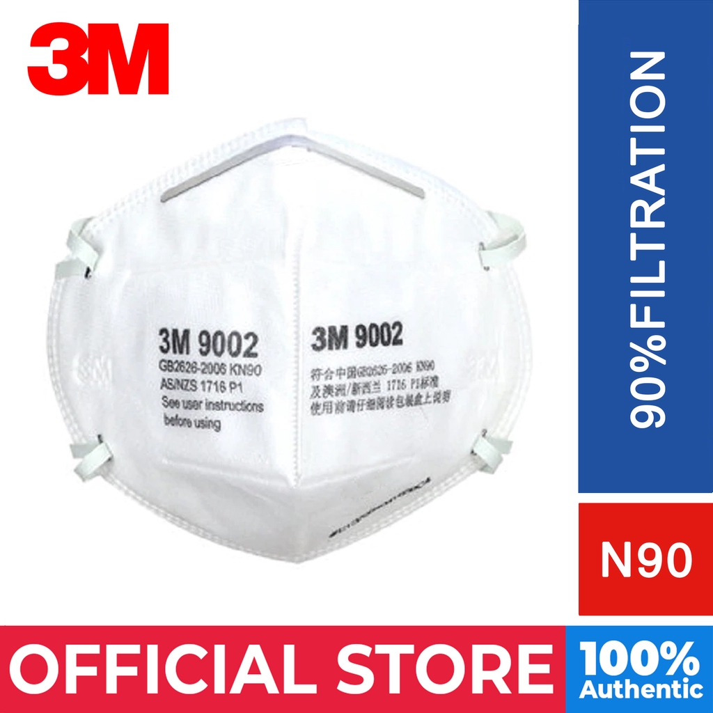 3M 9002 Respirator KN90 Face Mask 1's | Shopee Philippines