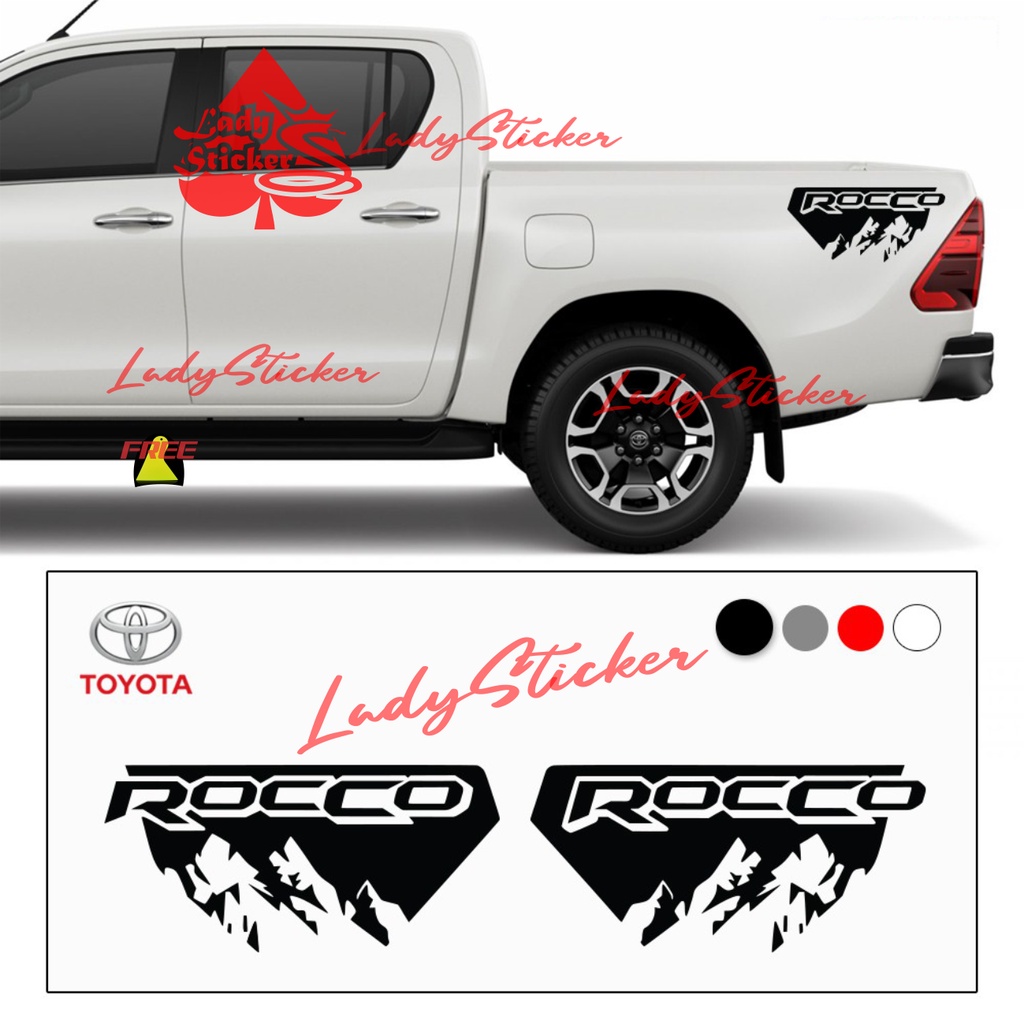 HILUX ROCCO CAR STICKER CUTTING TOYOTA HILUX ROCCO SIDE BODY CAR ...