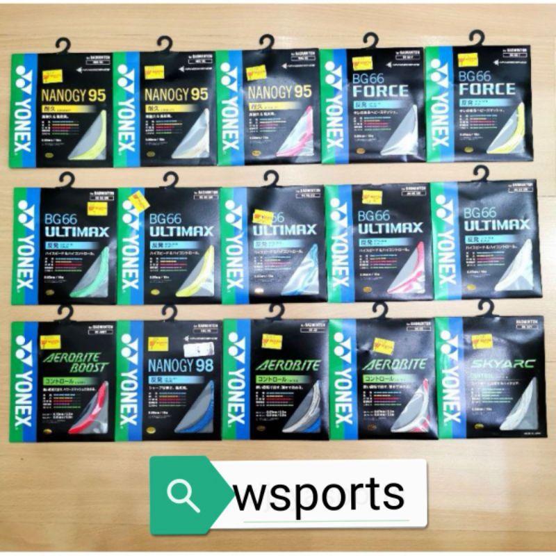 ↂ℗☫Yonex Japan String JP Original BG 66 Force Nanogy 98 99 Skyarc ...