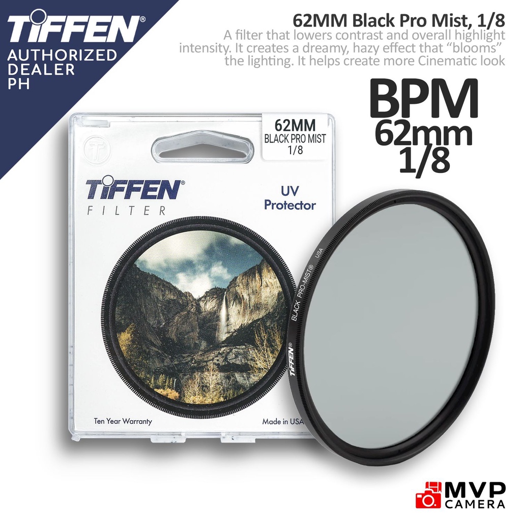 TIFFEN Authorized Dealer Black Pro Mist Pro-Mist BPM 1/8 Cinematic ...