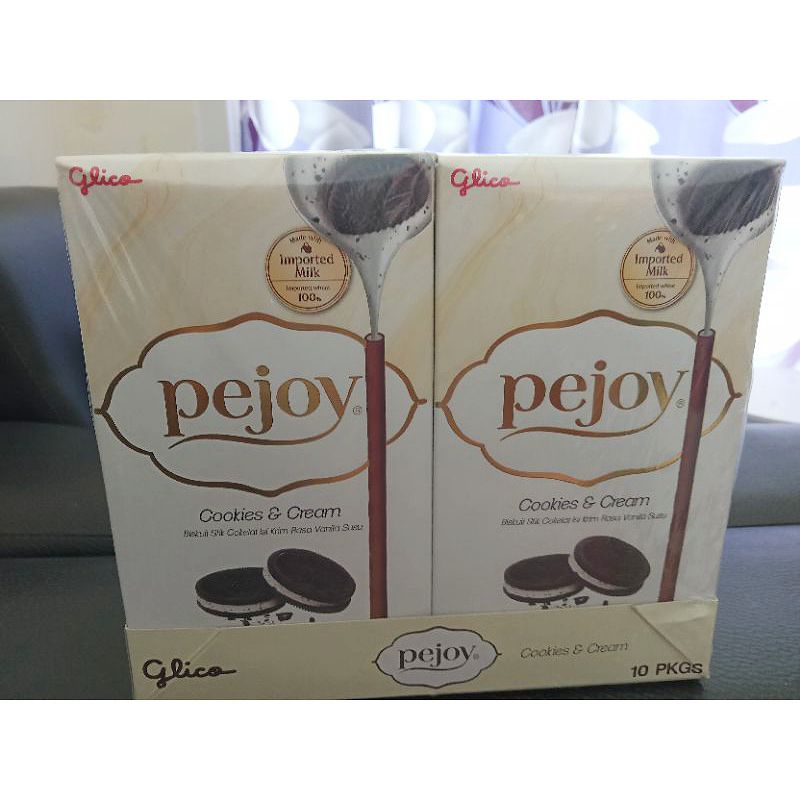 Pejoy Glico Cookies And Cream Flavor Contains 10 pcs | Shopee Philippines