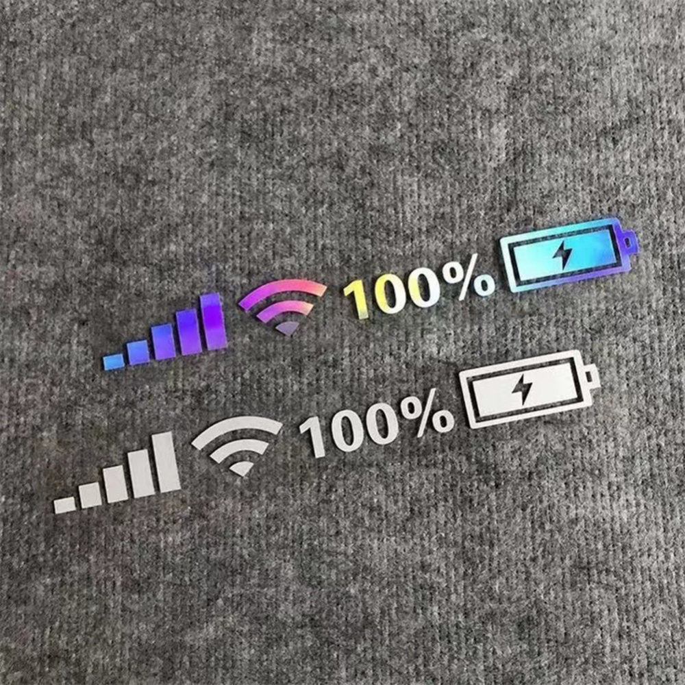 35cm Wifi Battery Level Signal Car Vinyl Reflective Stickers Decals ...